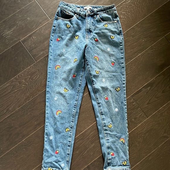 bp | Jeans | Bp Denim Jeans Rainbow Butterfly Peace Sign Patches | Poshmark